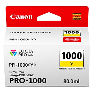 Canon 0549C002 CanonInk Lucia PRO PFI-1000 Yellow Individual Ink Tank