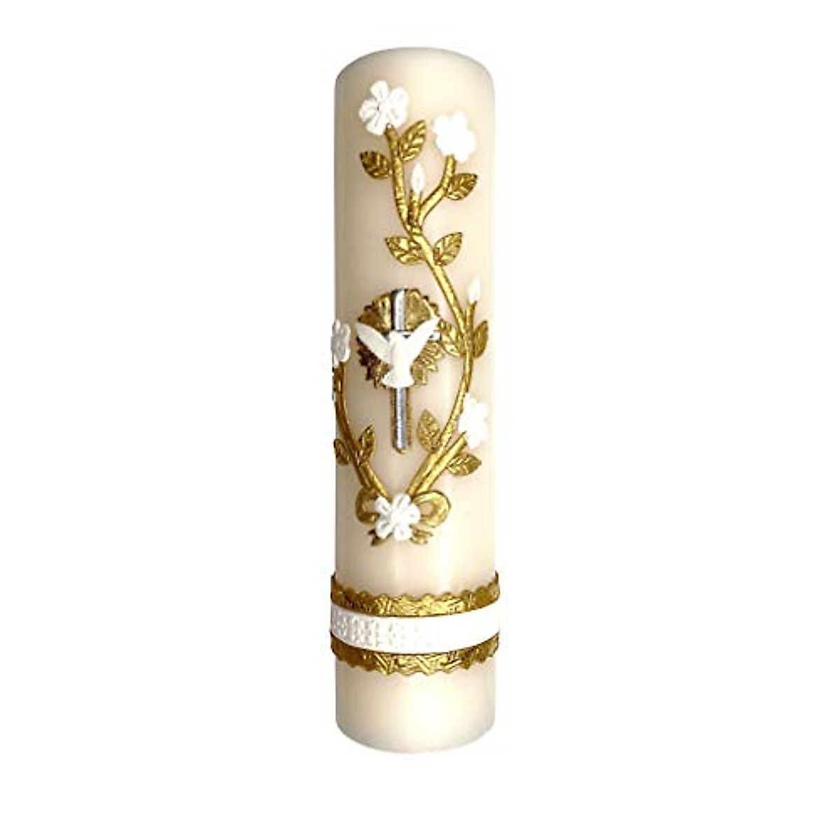 Candle Handmade Artisanal Cross Confirmation Mass Baptism Catholic