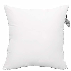 ACCENTHOME 18x18 Pillow Inserts ( Pack of 4 ) Hypoallergenic Throw Pillows Forms | White Square Throw Pillow Insert | Decorative Sham Stuffer Cushion Filler for Sofa , Couch , Bed & Living Room Decor