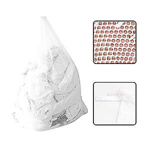 Net Laundry Clothes Washing Mesh Bag, Washing Machine Drawstring Large Capacity Pouch