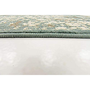 Unique Loom Tuareg Collection Vintage Distressed Traditional Area Rug, 2 ft x 6 ft, Green/Beige