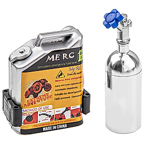 Share Goo RC Crawler Simulation Decoration Accessories Fire Extinguisher, Oil Drum Container Mini Fuel Tank,Shovel Compatible with Traxxas TRX-4 Axial SCX10 D90 Tamiya CC01 1/10 RC Crawler