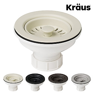 Kraus Kitchen Sink Strainer for 3.5-Inch Drain Openings in Beige, PST1-BG