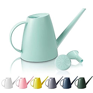 Watering Can for Indoor Outdoor Plants, Modern Small Watering Cans with Removable Nozzle, Long Spout Watering Can for Indoor Bonsai Plants Garden Flowers 1/2 Gallon 1.8L 60OZ