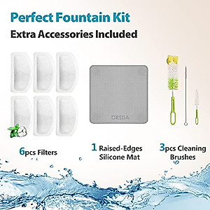 ORSDA Cat Water Fountain Stainless Steel, Pet for Cats Inside 2L, Automatic Dispenser, Dog Fountain, Metal Drinking Steel