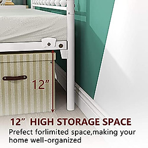 Kefair Full Size Bed Frame 12 Inch Mattress Foundation with Headboard and Footboard Platform Bed Frame，No Box Spring Needed, Easy Assembly(White)