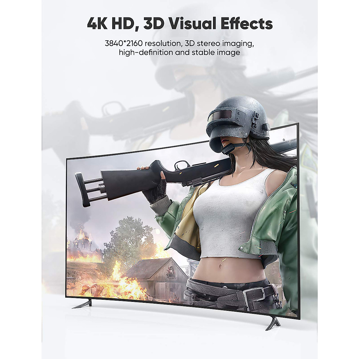 oldboytech HDMI Extension Cable 1FT, 4K HDMI Extender Male to Female Cable, Nylon Braided 2.0 hdmi Extender Cable Supports 3D, Full HD,2160p,Compatible with Roku Fire Stick,for PS4,for HDTV, Monitor