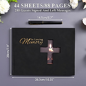 Funeral Guest Book For Memorial Service ,Funeral Sign In Book for guests,Hardcover Funeral Guest Books Celebration of Life,In Loving Memory Guest Sign In Book for Funeral,total 88 pages for 280 Guests
