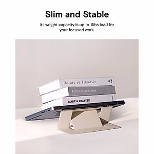 MOFT Invisible Slim Laptop Stand, Adhesive and Reusable, Adjustable Perfect Viewing Angles, Compatible with Laptops Up to 15.6", (Starry Grey)