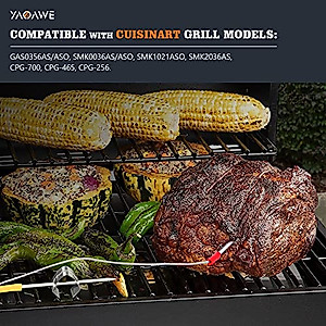 2-Pack Meat Probe Replacement for Oklahoma Joe's, Z Grills, Cuisinart Wood Pellet Grill and Smoker, with Probe Grommet and Temperature Probe Clip