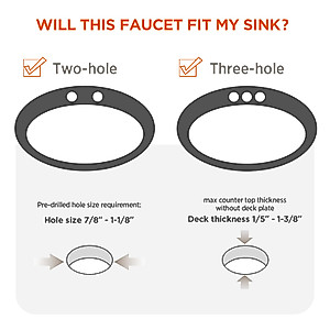 KPWATER Bathroom Sink Faucets 2/3 Hole,Brushed Nickel Dual Handles 4 inch Plastic Plating Over Bathroom Faucet with Pop-up Drain and 2 Supply Hoses for Apartment Rvs Sink Vanity