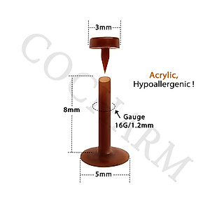 COCHARM 4PCS 16G Clear Lip Labret Piercing Retainers Flexible Bioflex Monroe Medusa Piercing Retainer Acrylic 8mm Lip Labret Studs