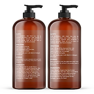 BOTANIC HEARTH Vegan Collagen Biotin Shampoo and Conditioner Set - with Rosemary Oil for Hair Loss and Thinning Hair - Fights Hair Loss, Sulfate Free, for Men and Women, 16 fl oz each