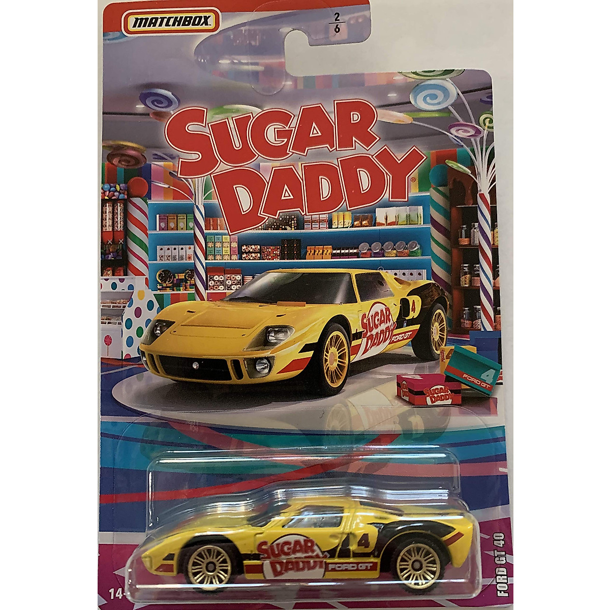 Matchbox 2020 Candy Theme Set of 4 Cars Tootsie Roll Pop, Tootsie Roll, Sugar Daddy and Junior Mints Vehicles