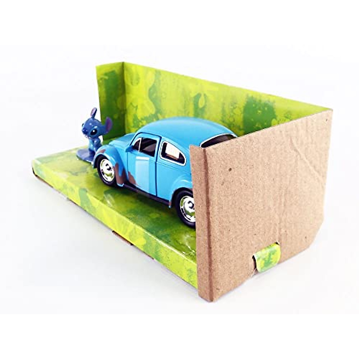 Jada Toys Disney Lilo and Stitch 1:32 Volkswagen Beetle Die-cast Car w/ 1.65" Stitch Figure, Toys for Kids and Adults