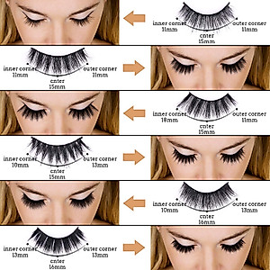 30 Pairs of 3D 6D False Eyelashes Kit Dramatic Soft Thick Handmade False Eyelashes with 6 Kinds Different Density for Women and Girls Natural Look