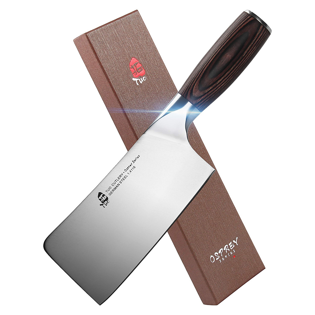 TUO Pro Chef Knife 6 inch & Chopper Knife 6 inch & Boning Knife 6 inch - German HC Stainless Steel - Ergonomic Pakkawood Handle - Osprey Series with Gift Box