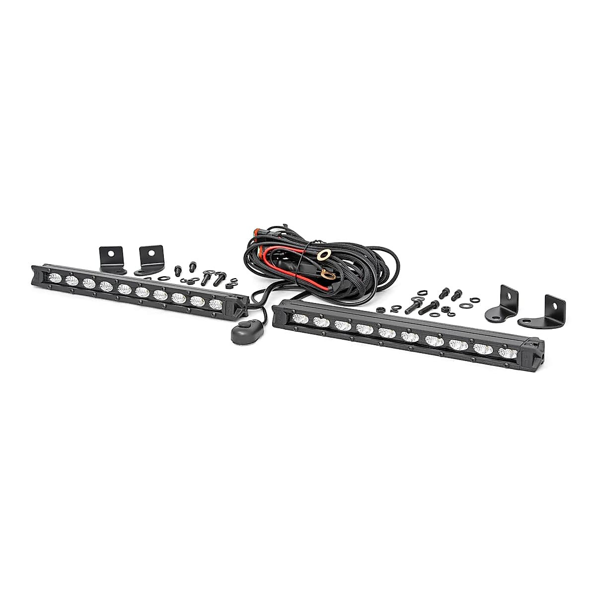 Rough Country 10" Black Series Slimline CREE LED Light Bars | Pair - 70410ABL