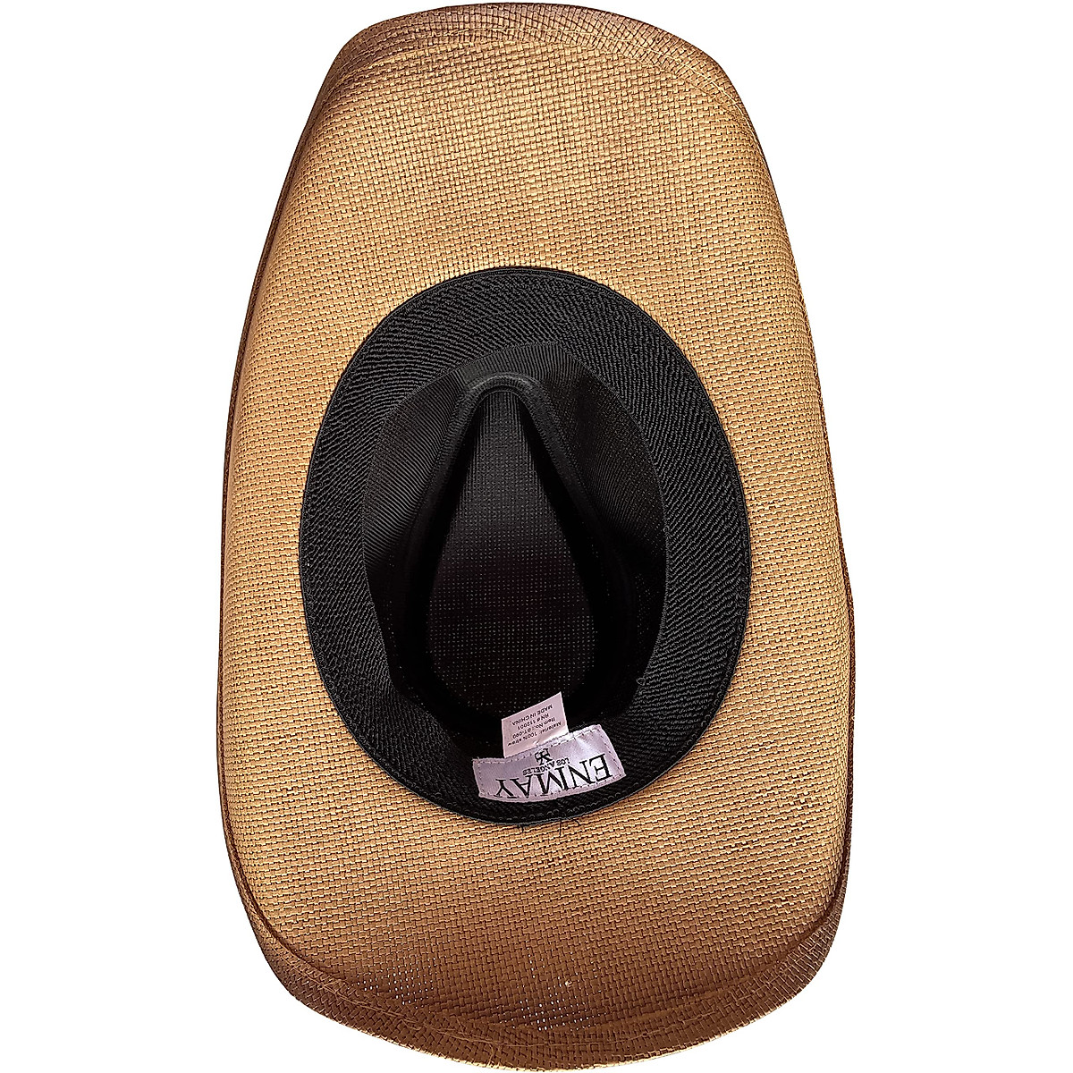 Western Outback Cowboy Hat Men's Women's Style Straw Felt Canvas (Brown Bull)