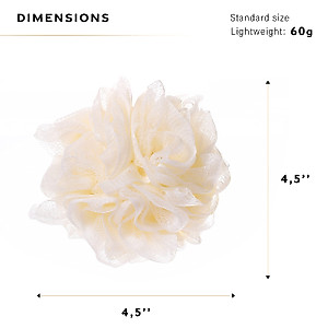 TungSam Bath Loofah Sponge, Pack of 4 Mesh Pouf Body Shower Scrubber. (Multi-Color)