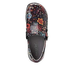 Alegria Women's Kara Slip-On Comfortable Women's Nursing, Service, Healthcare Professional Shoes Midnight Garden 8-8.5 Wide Width US