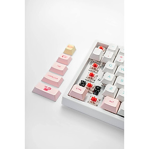 YUNZII Macaron 84 84-Key RGB Hotswap Wired Mechanical Gaming Keyboard with PBT Dye-subbed Keycaps for Mac/Win/Gamers (Gateron Yellow Switch,Macaron)