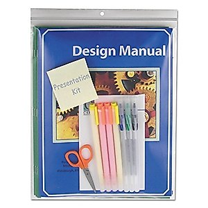 C-Line 47911 Heavyweight Industrial Poly Zip Bags, 8 1/2 X 11, 50/Bx