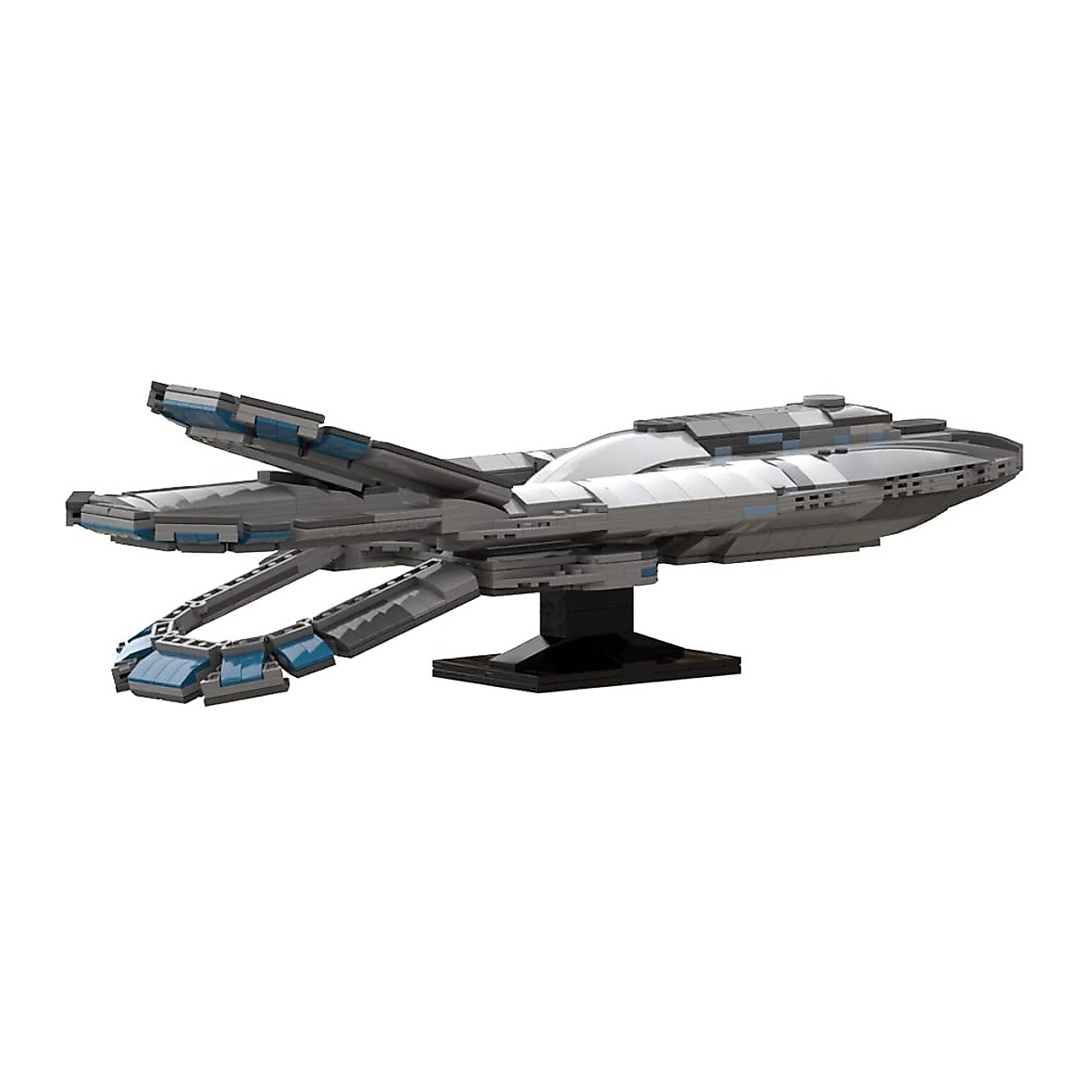 757 Pieces USS Orville ECV-197 Spaceship Building Blocks; The Orville Model Planetary Union Cruiser Building Set, Spacecraft USS Orville Ship Building Kit, Educational Learning Construction Toys Set