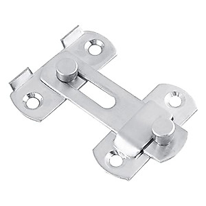 Sliding Door Lock, Strong and Durable Easy to Install Novel Design Hasp Latch Lock with 4 Pcs Screws for Fitting Room for Cabinet