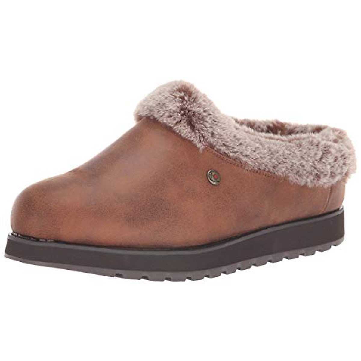Skechers Women's Keepsakes-R E M Faux Fur Lined Shootie with Memory Foam Slipper, Brown, 9