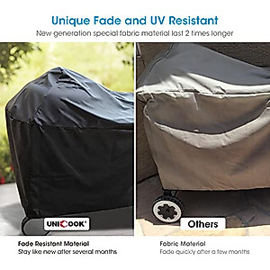 Unicook Grill Cover Compatible for Weber Performer Deluxe Grills 22-Inch, Performer Charcoal Grill Cover, Heavy Duty Waterproof Fade Resistant Barbecue Cover, Compared to Weber 7152