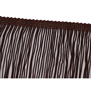 Heartwish268 Fringe Trim Lace Polyerter Fibre Tassel 6inch Wide 10 Yards Long for Clothes Accessories Latin Wedding Dress DIY Lamp Shade Decoration Black White Red(Brown)