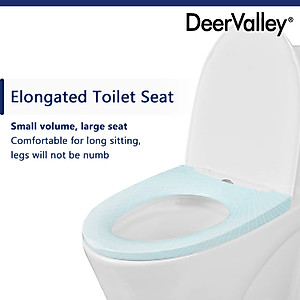 DeerValley Elongated One Piece Toilet with Comfortable Chair Seat Height 17", Dual Power Flush Toilet 1.1/1.6 GPF and 12'' Rough-In Toilet Bowl DV-1F52102