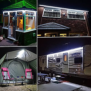 YQNLIFA Dimmable 80ft LED Rope Lights, 864 LEDs IP65 Waterproof Outdoor Indoor Linkable Cuttable Rope Light, 110V 6000K Daylight White Rope Light for Patio Garden Corridor Home Party Décor