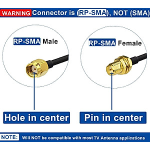 10ft WiFi Antenna Extension Cable RG174 RP-SMA Coaxial Cable Low Loss for Wireless LAN Router Bridge External Antenna Equipment