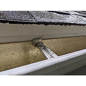 5" Saberdrive Aluminum Gutter Hangers with Pre-Loaded Screws, 50 Pieces, For 5" & 6" Gutter Systems, Type 17 Point, Long Lasting Aluminum, Pre-Loaded Screw