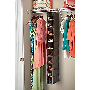 ClosetMaid 31464 10-Shelf Hanging Closet Organizer, Gray