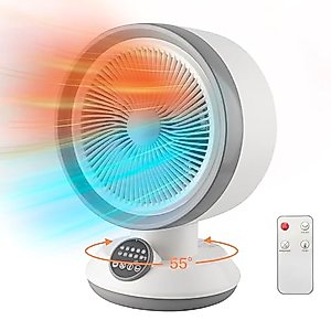 Trendgear 2 in 1 Heater Fan Combo, 1500W Portable Space Heater with Adjustable Temperature, Electric Cooling Fan with Oscillating,Overheat & Tip-Over Protection, Ideal for Home & Office Use