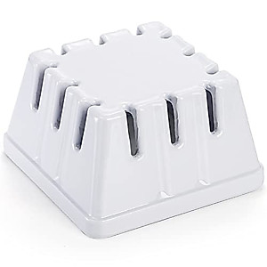 ZEAYEA Set of 2 Berry Basket, Melamine Berry Bowl With Holes, Square Kitchen Fruit Basket, 5" Colander for Strawberry, Grape, Cherry, Berries, Veggies