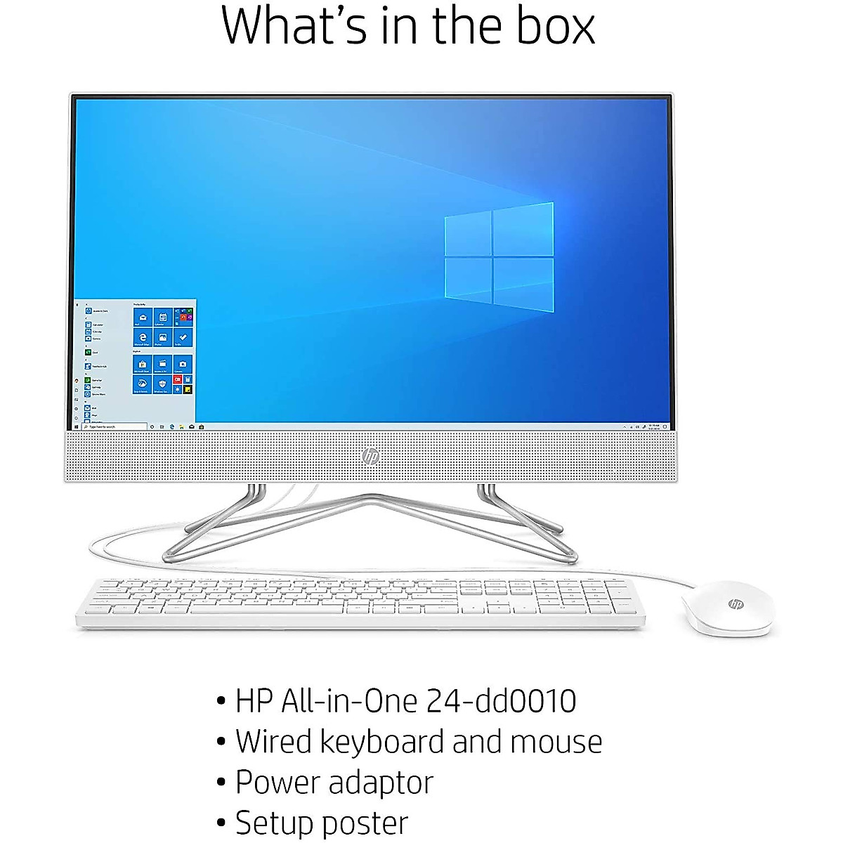 HP 2022 Newest 24-inch FHD IPS All-in-One Desktop Computer - Dual-Core AMD Athlon Silver 3050U - 24GB DDR4 RAM-1TB SSD - DVD-RW - WiFi Bluetooth - Windows 11 Pro - Snow White w/ 32GB USB Drive