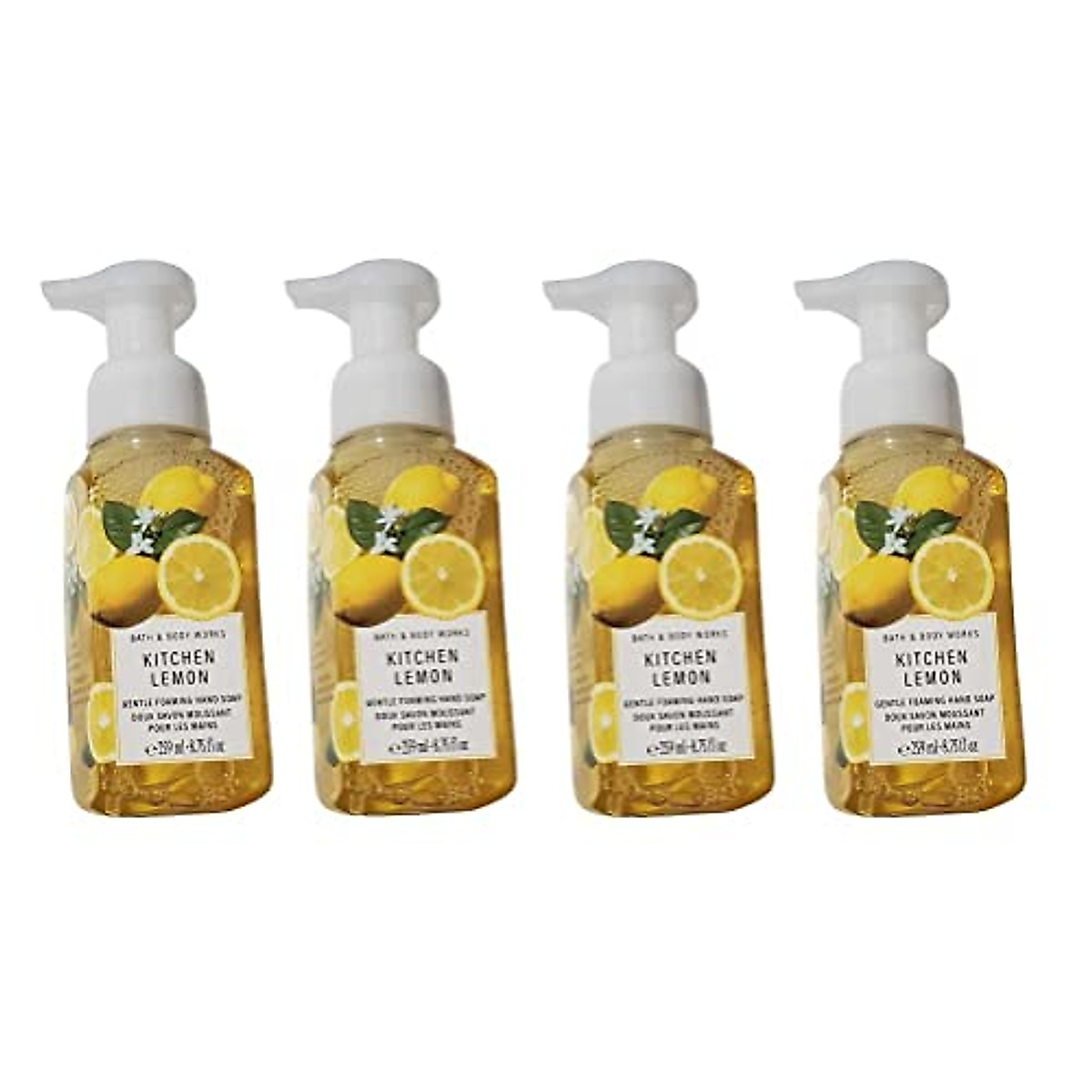 Bath and Body Works KITCHEN LEMON Value Pack - Lot of 4 Gentle Foaming Hand Soap Full Size