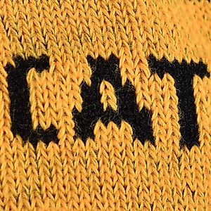 Cat mens 3-pack Half Cushioned Crew Sock, Black (6 Pack), Large US