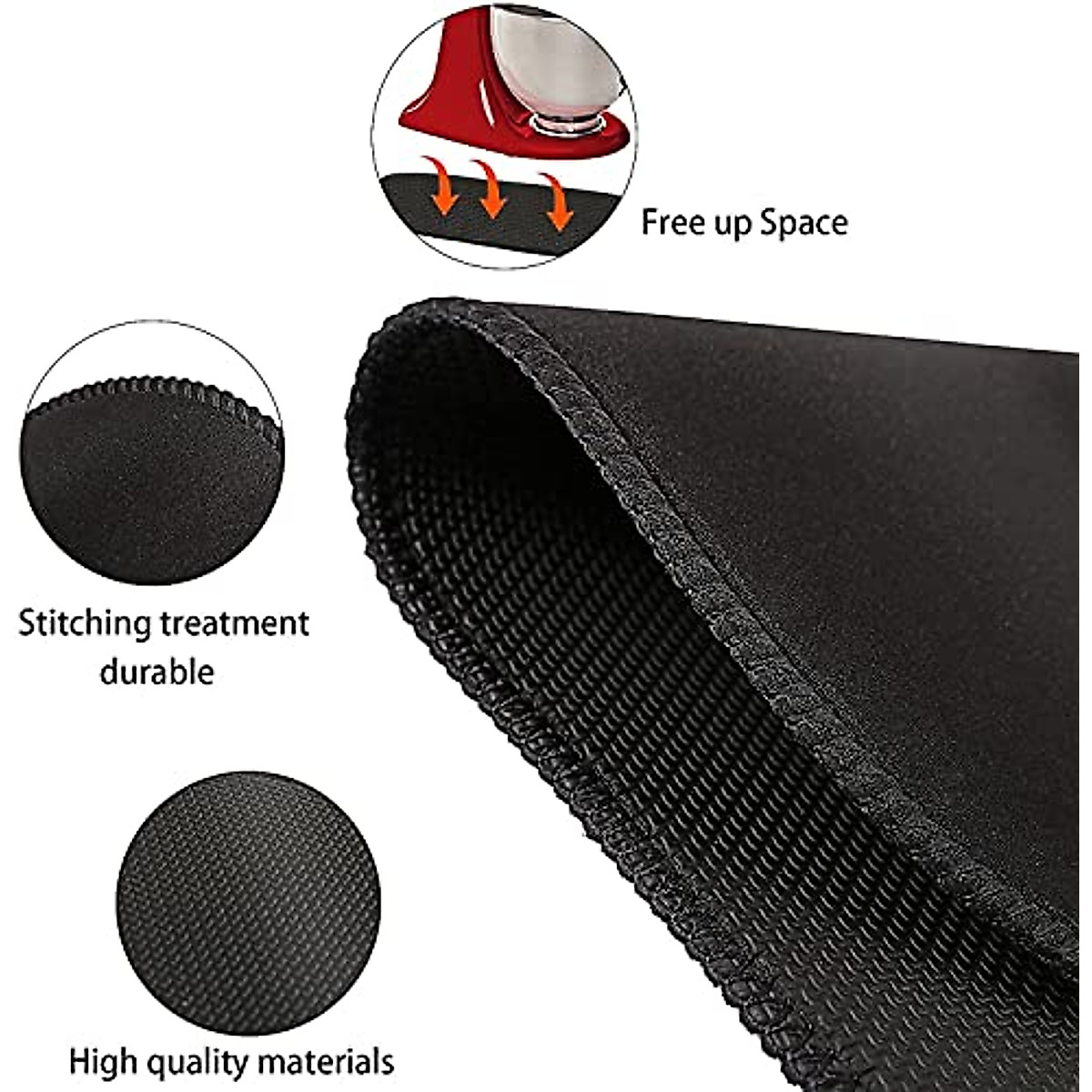Heat Resistant Mat，Heat Resistant Mat for Air Fryer with Kitchen Appliance Sliders Function, Countertop Heat Protector Mats，Air Fryer Mat for COSORI Foodi Air Fryer, Coffee Maker, Blender 14" x 12"