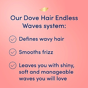Dove Shampoo and Conditioner Set, Endless Waves – Anti-Frizz Hair Products for Wavy Hair, Curl Defining, 20.4 Oz Ea