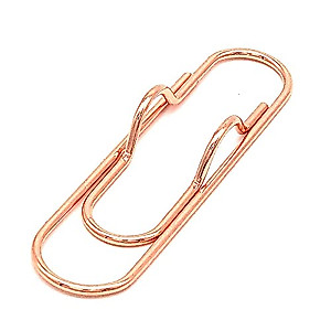 NELJIBEHU Metal Pen Clips in Gold/Silver/Rose Gold - Pack of 12 Paperclip Pen Holders for Notebooks and Papers, Metal Pen Clip Holder and Pen Holder Clip Included