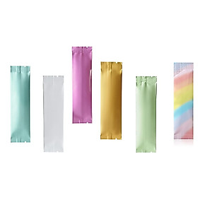 200Pcs Coffee Sugar Bag Heat Seal Aluminum Foil Plastic Bags Matte Colored Ziplock Bags Open Top with Tear Notch Zipper Pouch Food Saver Bag Short Term Food Storage Packaging White