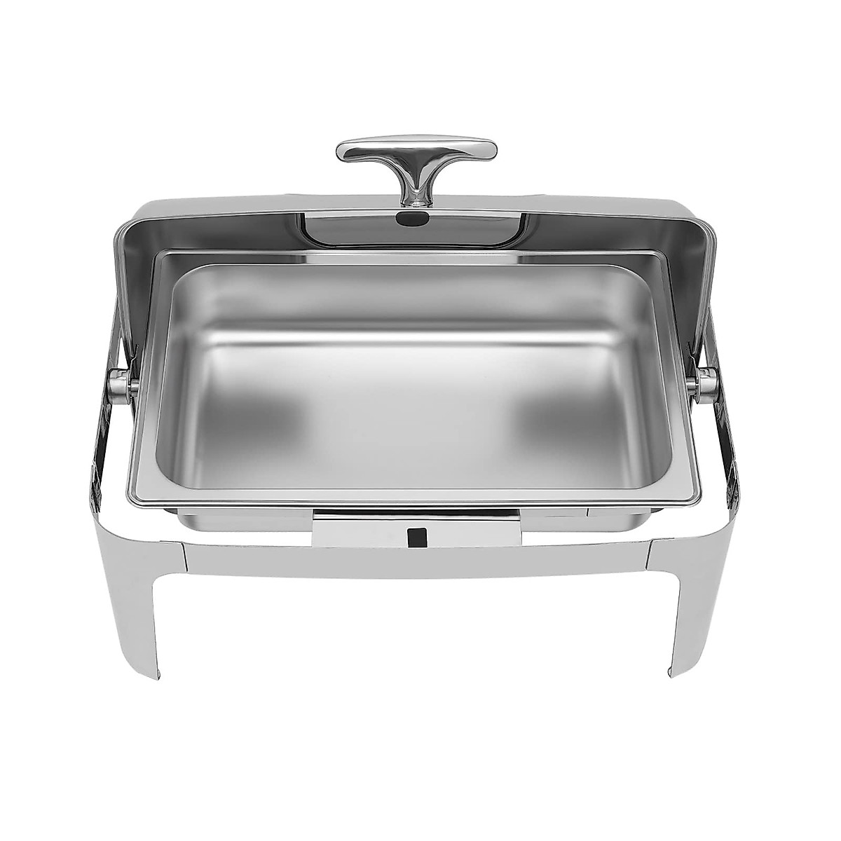 Roll Top Chafing Dish Buffet Set,Professional Chaffing Server Set Commercial Chafers for Catering,Rolling Buffet Servers and Warmers for Parties Warming Tray 25.20x18.11x17.32in