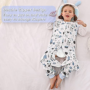 Toddler Sleep Sack, Sleep Sack 2t-3t, Light Weighted Sleep Sack Baby Wearable Blanket, Toddler Baby Sleep Sacks with Feet, Sleeveless Soft Toddler Sleeping Sack