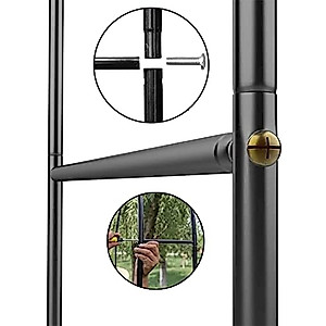 Garden Arches and Arbors Frame Rose Archway Trellis Weather Resistant, Metal, for Various Climbing Plant Wedding Arch Bridal Party Decoration Wide Arbour, with Base,W2.4mxH2.2m