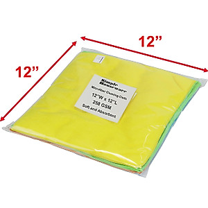 50 Pack - Simple Houseware Microfiber Cleaning Cloth (12" x 12")